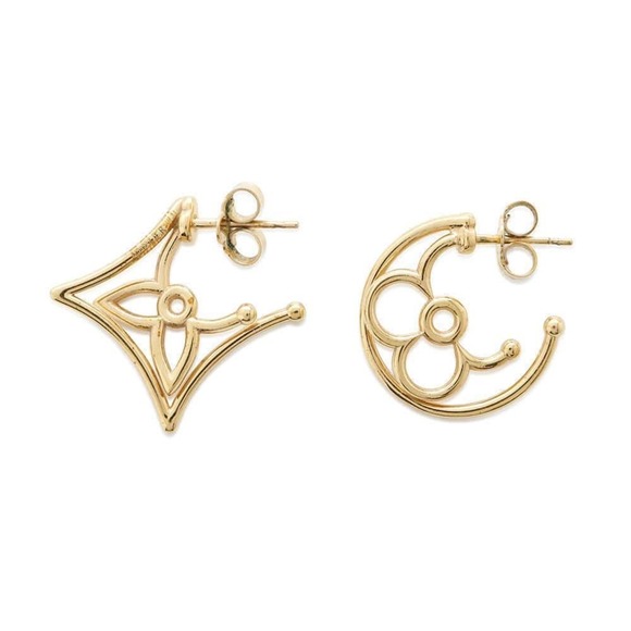 Louis Vuitton | Jewelry | Louis Vuitton Asymmetrical Monogram Earrings ...